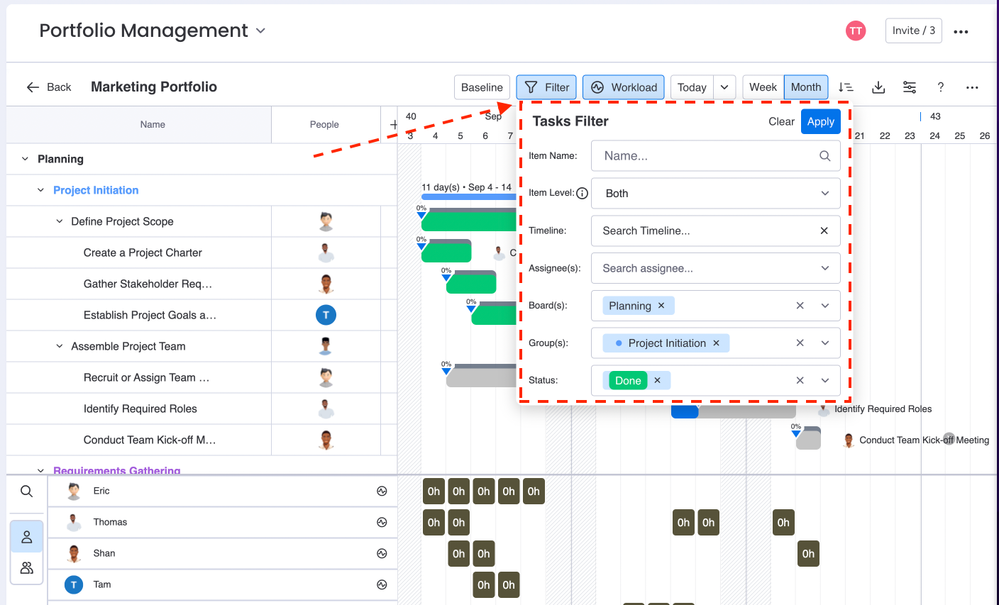 Tasks Filter